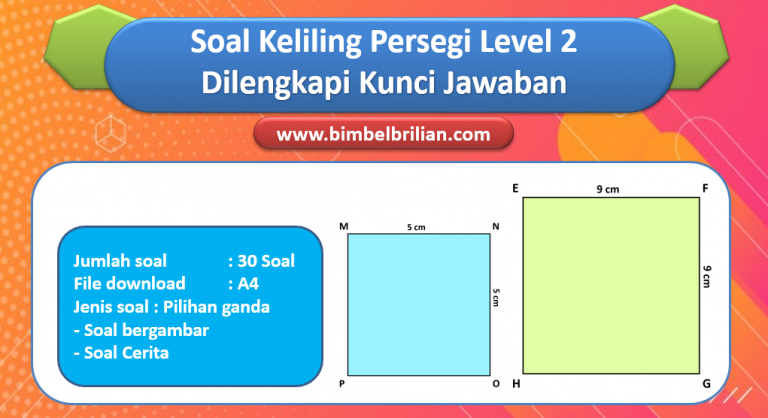 Soal Keliling Persegi Level 2 dan Kunci Jawaban – Bimbel Brilian