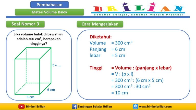 Cara Mencari Panjang, Lebar dan Tinggi Balok (Dilengkapi Video ...