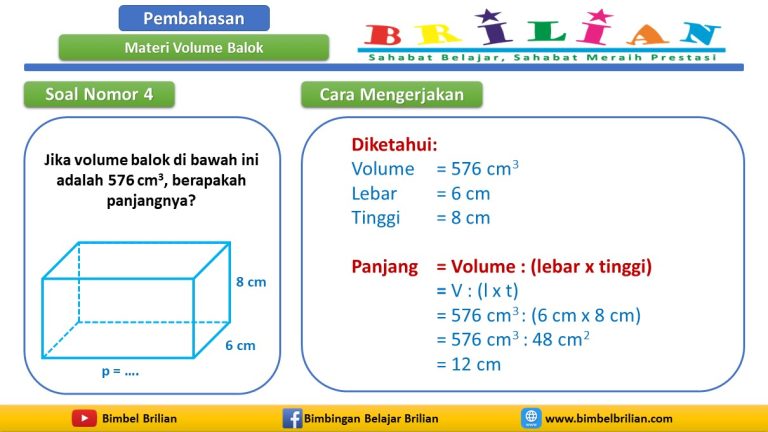 Cara Mencari Panjang, Lebar dan Tinggi Balok (Dilengkapi Video ...