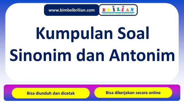 Sinonim – Bimbel Brilian